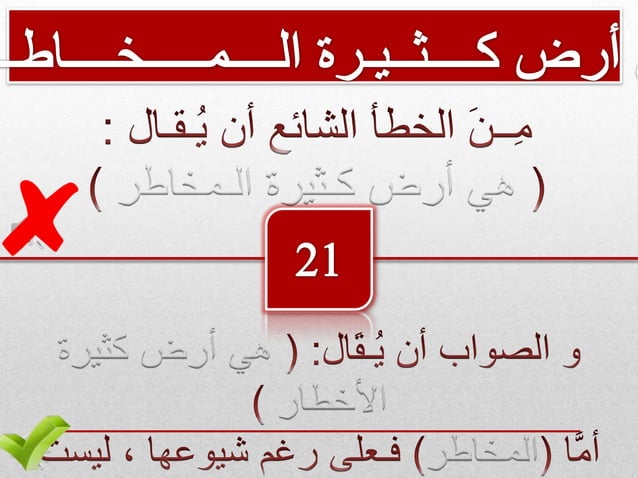 الأخطاء الإملائية الشائعة Arabic Language