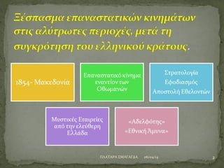EΠΑΝΑΣΤΑΤΙΚΑ ΚΙΝΗΜΑΤΑ ΣΤΗΝ ΜΑΚΕΔΟΝΙΑ ΚΑΙ ΣΤΗΝ ΚΡΗΤΗ | PPT
