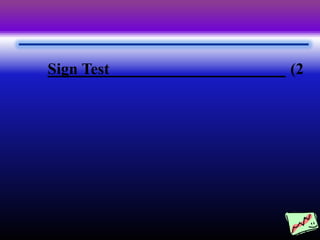 الاحصاء اللامعلمي Non-parametric methods | PPTX