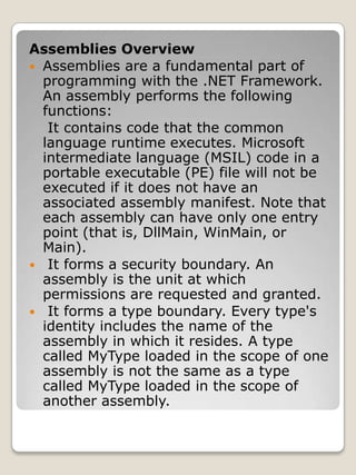 .Net framework | PDF