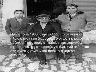 Ο ρόλος του άνδρα παλιότερα και σήμερα | PPT