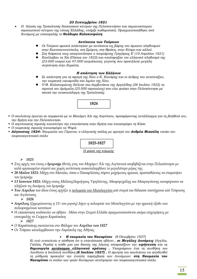Σημειώσεις για το μάθημα της Ιστορίας , Γ΄γυμνασίου | PDF