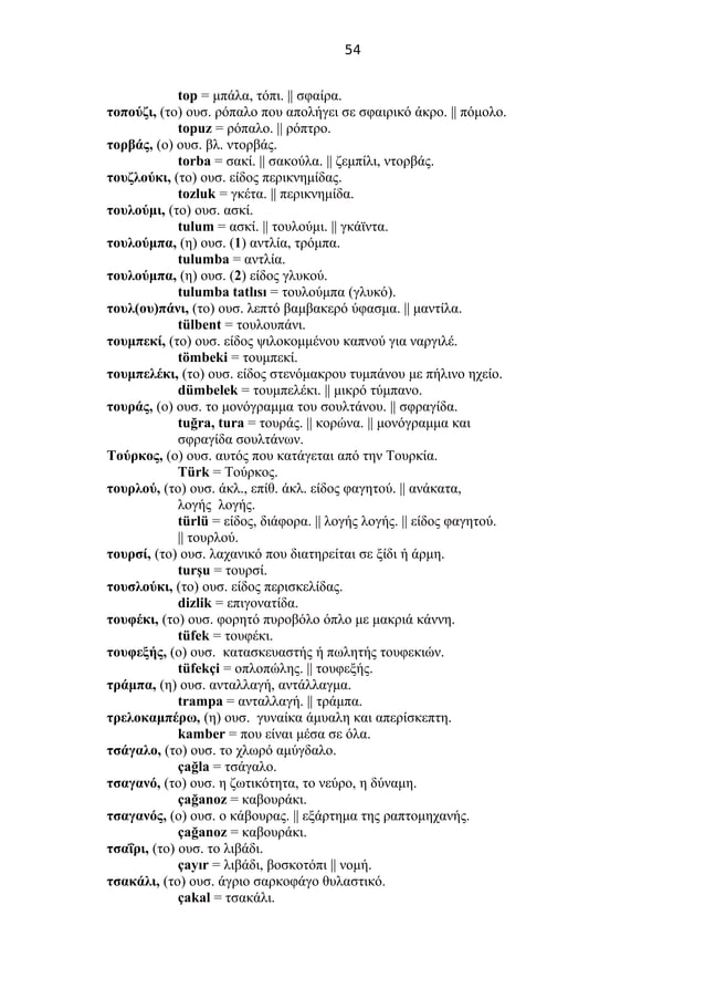 τουρκικές λεξεις-στην-ελληνική-γλώσσα