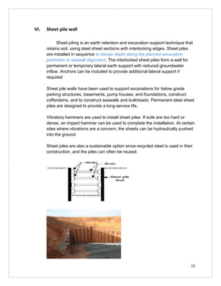 retaining walls ( word ) | DOCX