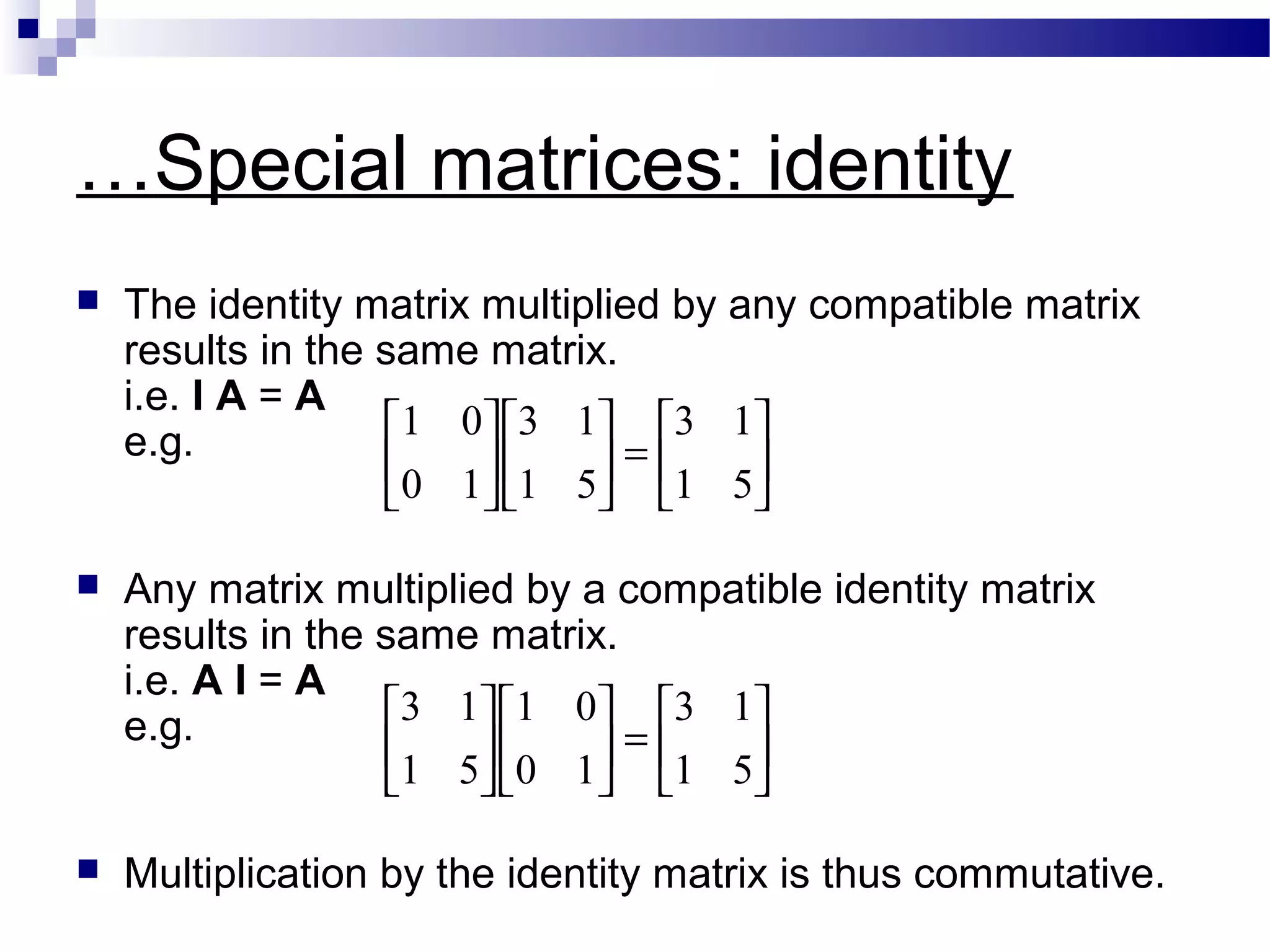 systems of linear equations & matrices | PPT