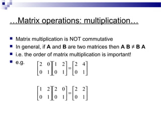 systems of linear equations & matrices | PPT