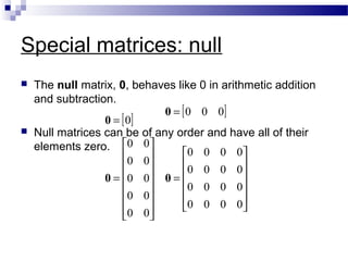 systems of linear equations & matrices | PPT