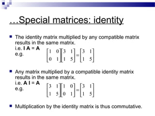 systems of linear equations & matrices | PPT