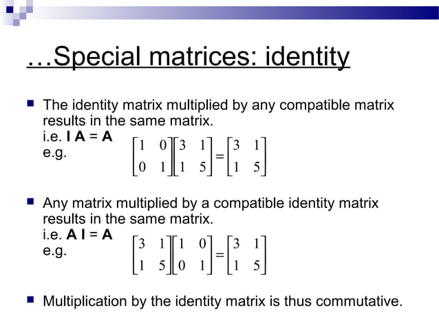 systems of linear equations & matrices | PPT