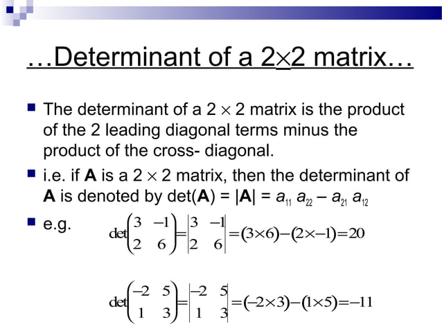 systems of linear equations & matrices | PPT