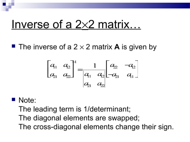 systems of linear equations & matrices | PPT