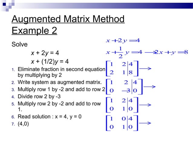systems of linear equations & matrices | PPT