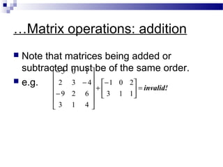 systems of linear equations & matrices | PPT