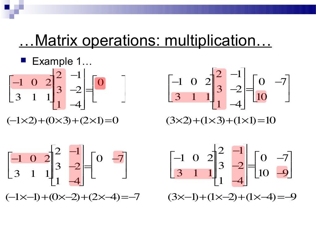 systems of linear equations & matrices