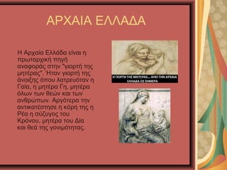 Η γιορτή της μητέρας- Θεοδώρα | PPT