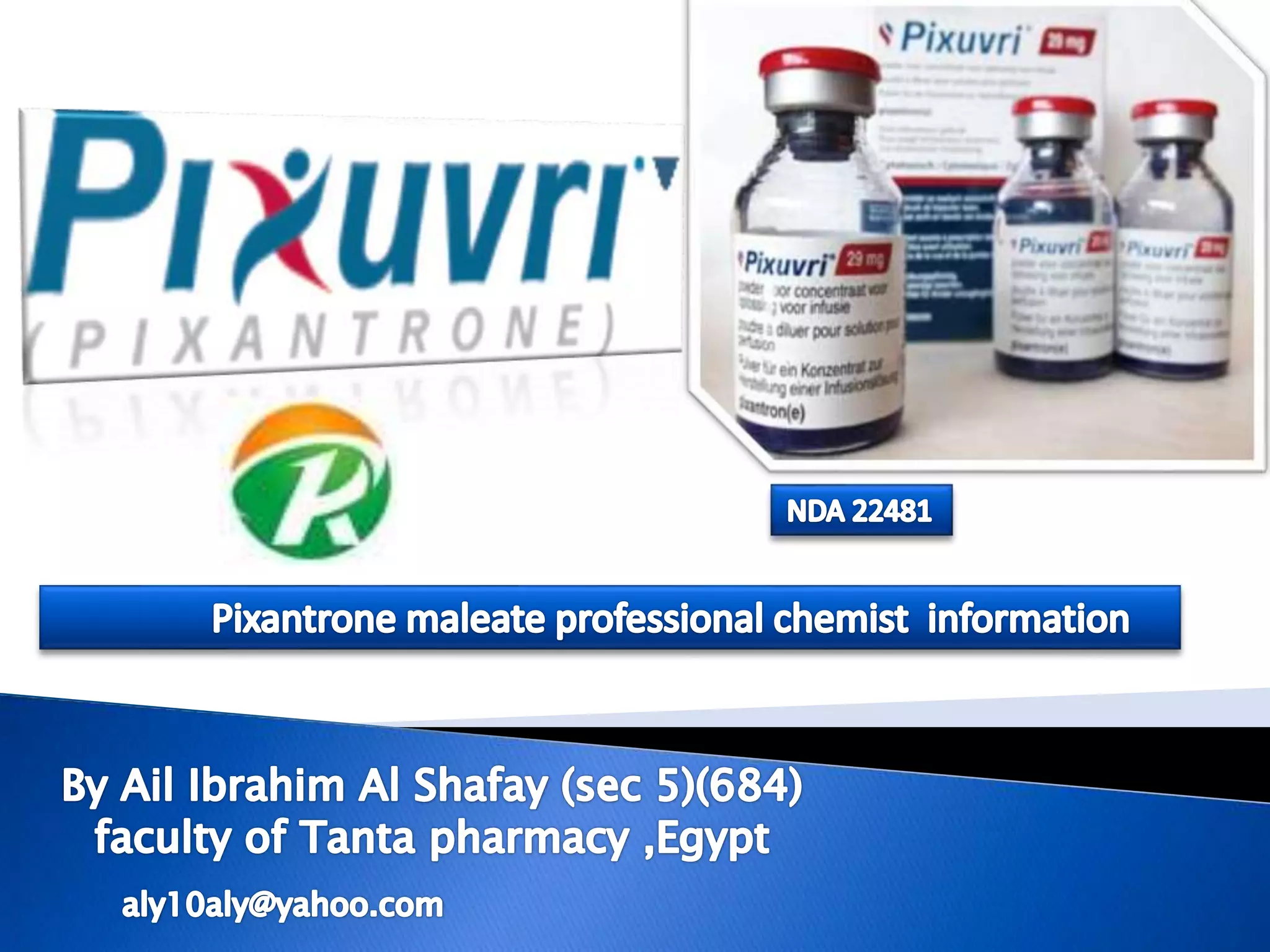 pixantrone abstract chemical data by tanta pharmcist | PPT