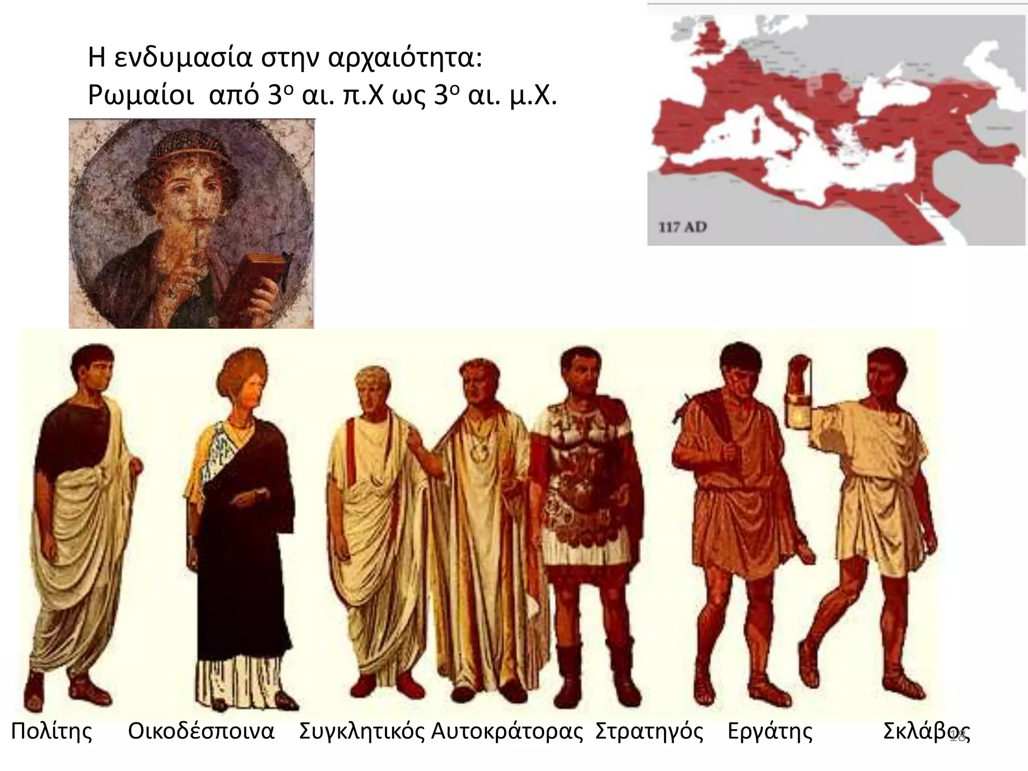 Η ενδυμασια στο χωρο, το χρονο, την κοινωνικη ζωη | PPT