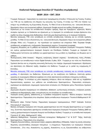 αναλυτικό πρόγραμμα σπουδών | PDF