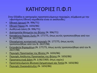 φυσικες προστατευομενες περιοχες | PPT