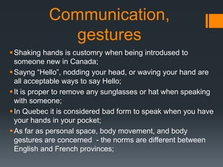 Canada | PPTX | Food & Drink