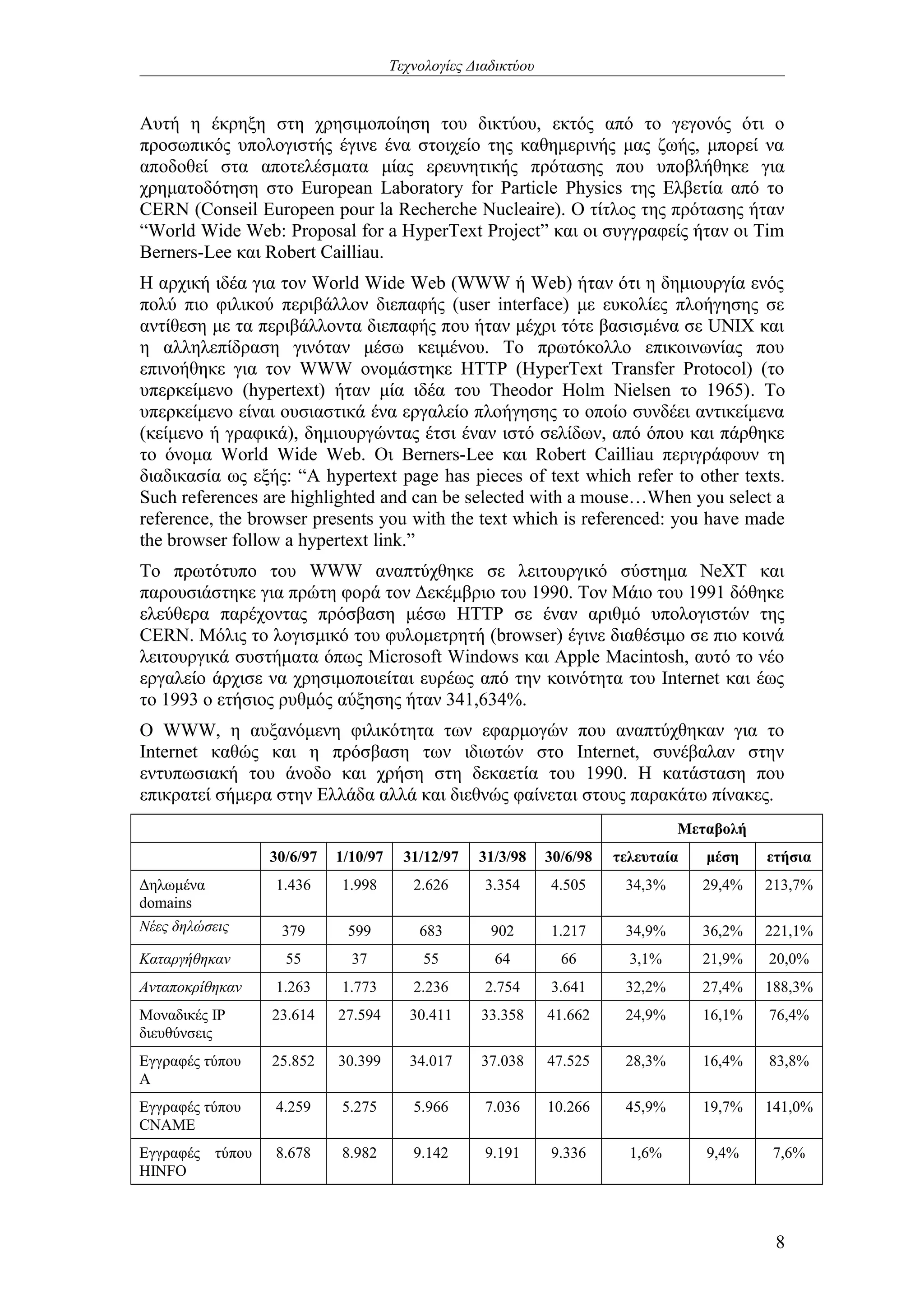 τεχνολογίες διαδικτύου πανεπιστημιο πατρων | DOC