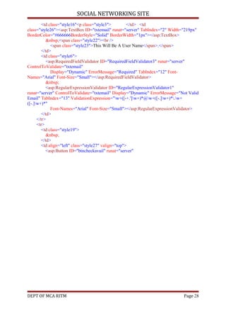 social networking site | DOC