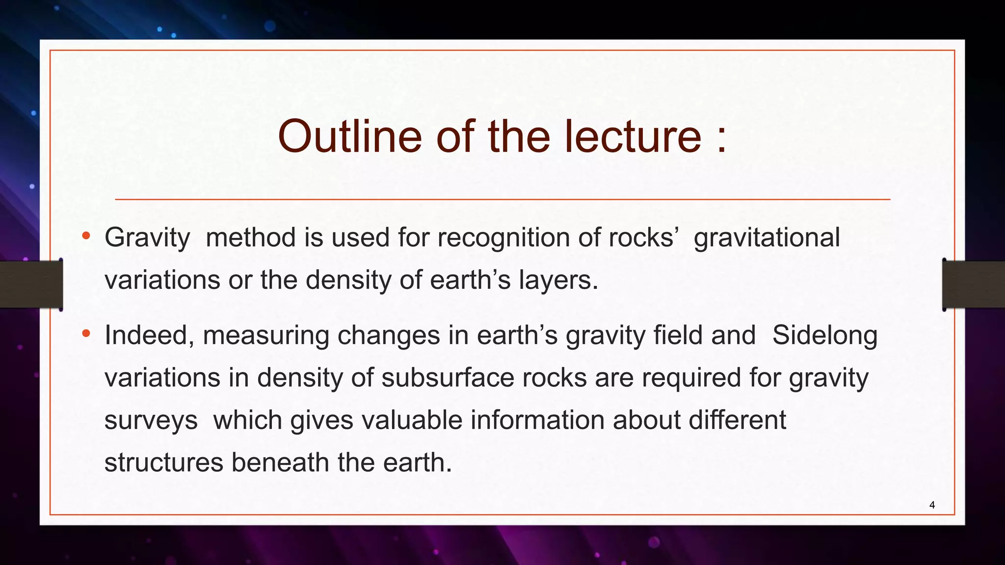 Geophysics. GRAVIMETERY METHOD | PPTX