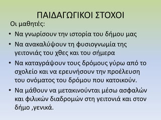 περιηγηση στη γειτονια μου του χθες και του σημερα | PPT