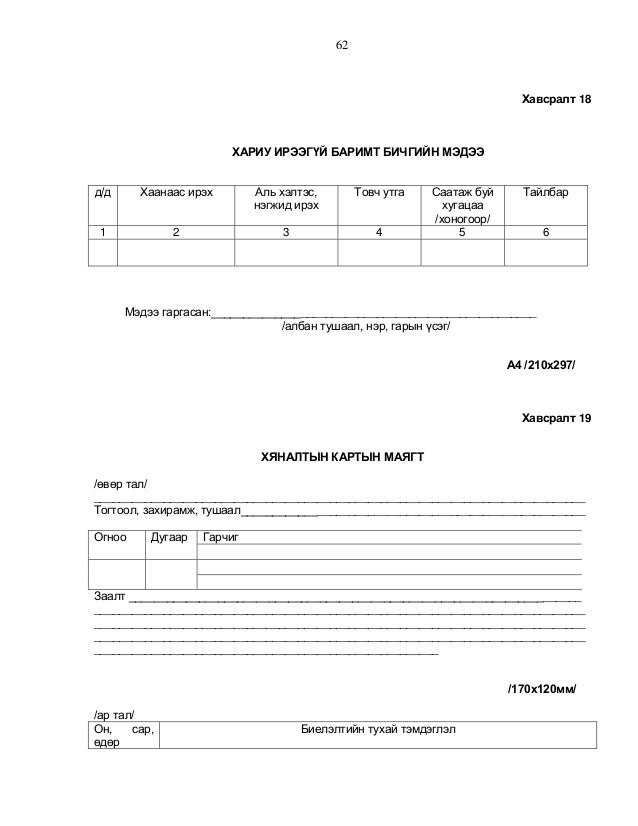 Төрийн албан бичиг хэрэг хөтлөлтийн заавар