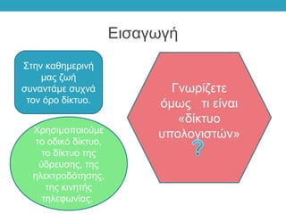 δικτυα υπολογιστων λουδαρου | PPT