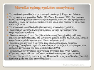 η σημασια της επικοινωνιας οικογενειας και νηπιαγωγειου | PPTX