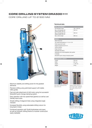 เครื่องเจาะคอนกรีต tyrolit | PDF
