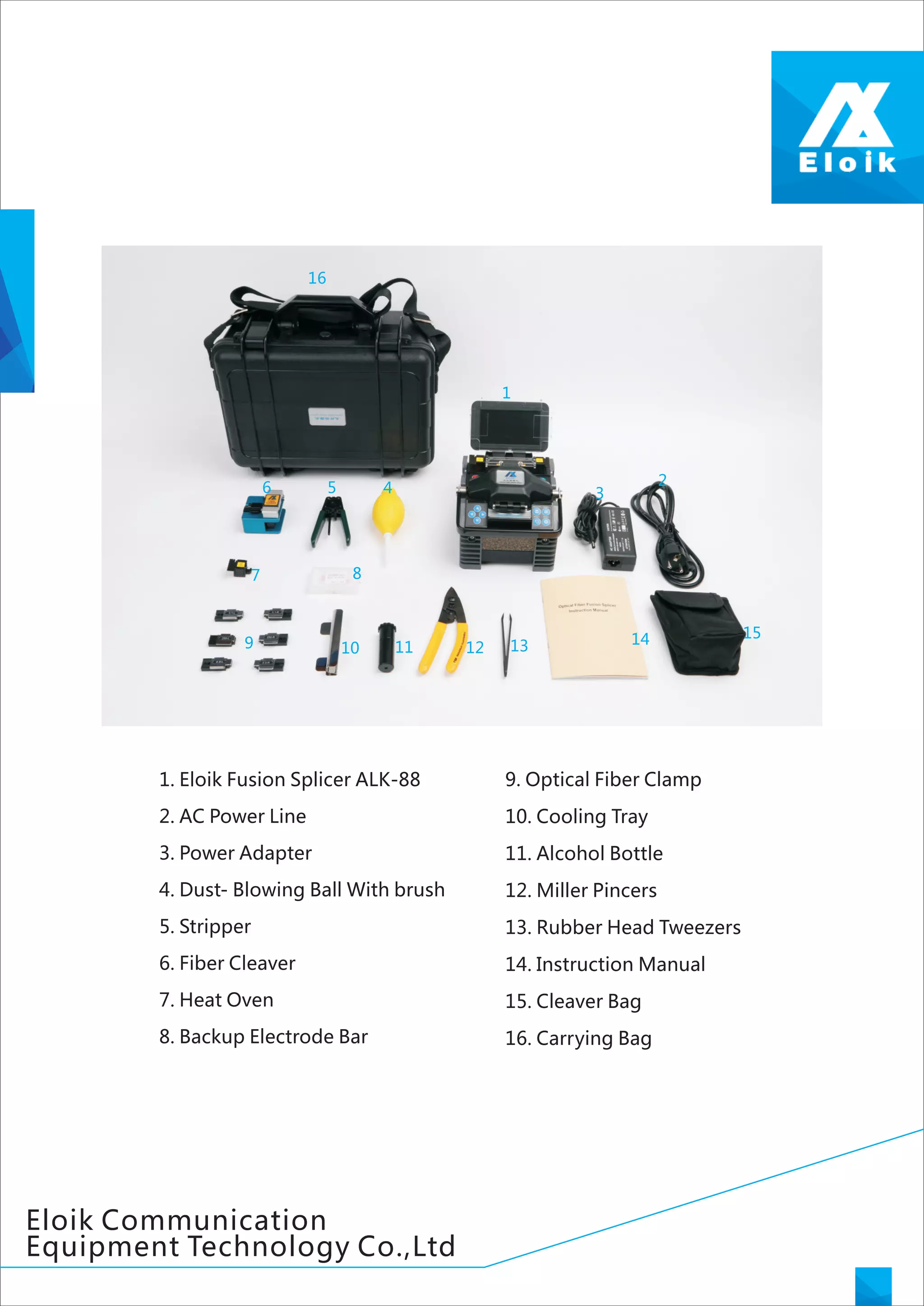 Introduction of China Well-known Eloik fusion splicer ALK-88 | PDF