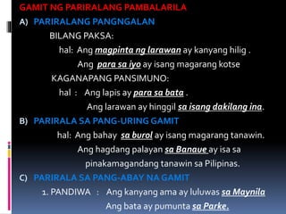 Palabuuan ng Pangungusap | PPTX