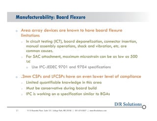 .3mm CSP and LFCSP Reliability | PPT