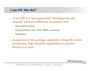 .3mm CSP and LFCSP Reliability | PPT