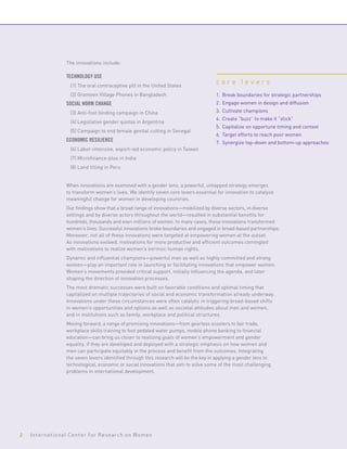Innovation for Women Empowerment and Gender Equality | PDF