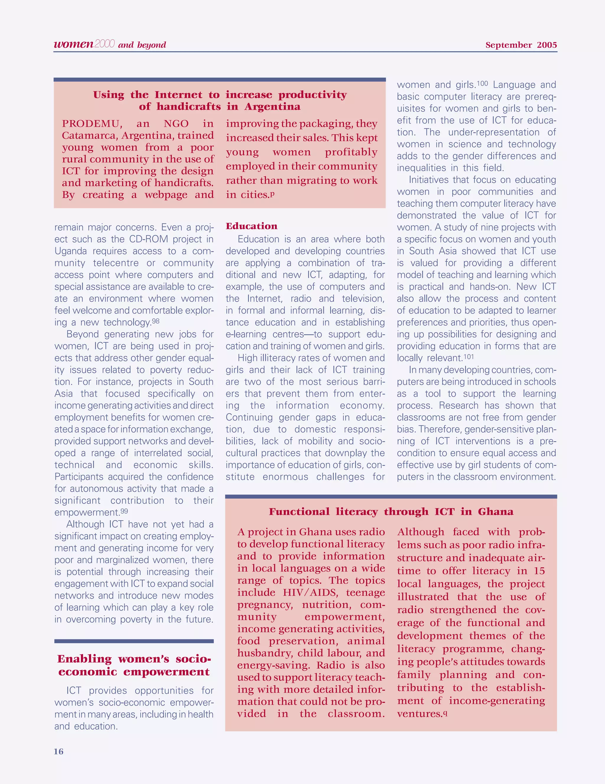 Gender equality and empowerment of women through ICT | PDF