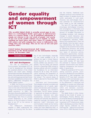 Gender equality and empowerment of women through ICT | PDF
