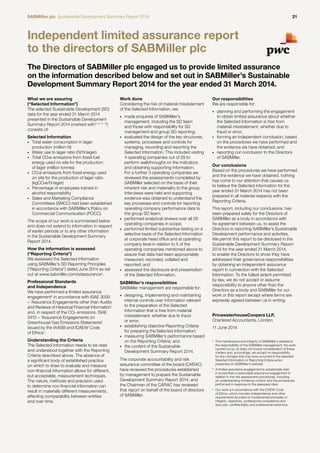 Sustainable Development Summary Report 2014 | PDF