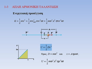μηχανικεσ ταλαντωσεισ ΦΥΣΙΚΗ Γ' ΛΥΚΕΙΟΥ ΚΑΤ | PPT