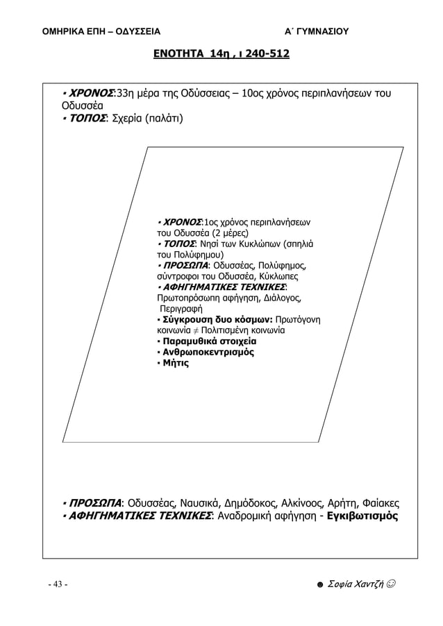 οδυσσεια τετραδιο μαθητη | PDF