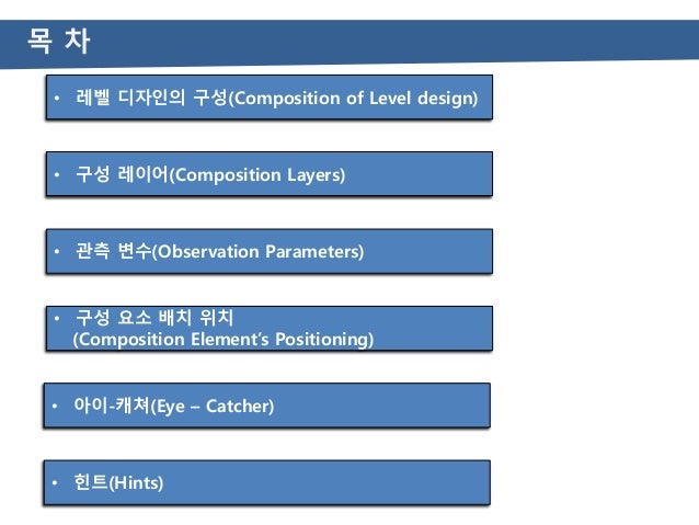 레벨 디자인의 구성