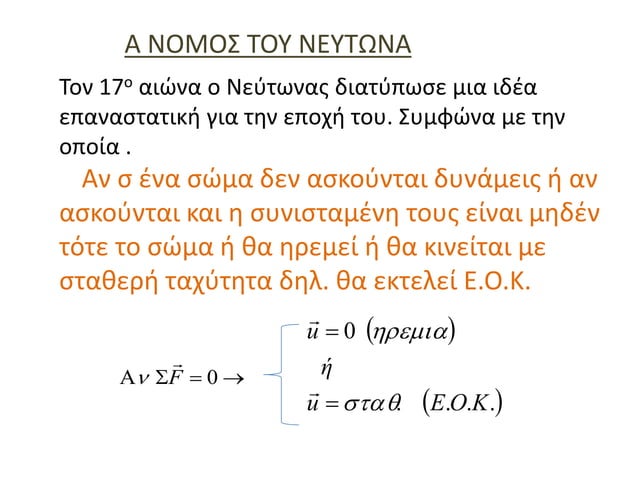 Α ΝΟΜΟΣ ΤΟΥ ΝΕΥΤΩΝΑ | PPT