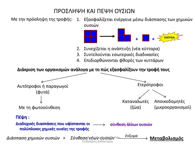Μάθημα: Βιολογία. Α' Γυμνασίου-Σημειώσεις σχολικού βιβλίου | PPTX