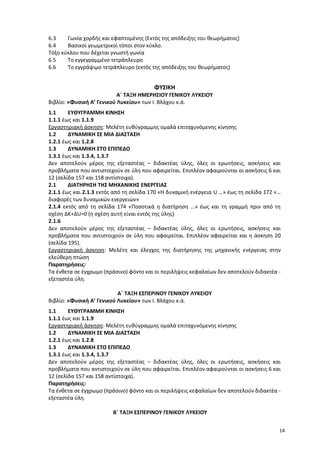 Οδηγίες διδακτέας-εξεταστέας ύλης Α Ημερησίου ΓΕΛ & Α-Β Εσπερινού ΓΕΛ | PDF