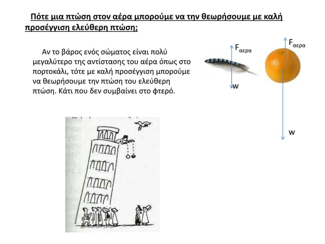 ελευθερη πτωση | PPTX