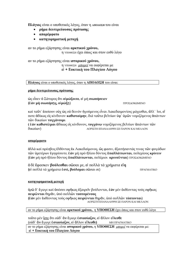 ΠΛΑΓΙΟΣ ΥΠΟΘΕΤΙΚΟΣ ΛΟΓΟΣ | DOC