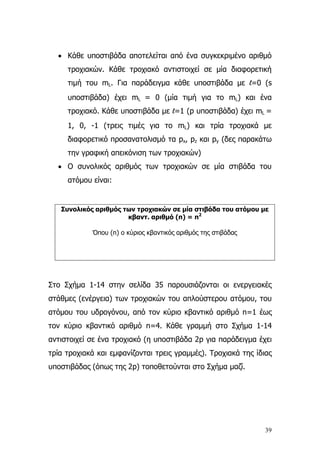 Σχολικό βοήθημα χημειας γ λυκειου - Τροχιακά και Κβαντικοί αριθμοί | PDF