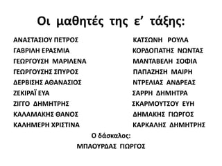 "ΟΛΟΙ ΔΙΑΦΟΡΕΤΙΚΟΙ ΟΛΟΙ ΙΣΟΙ" Ε' Τάξη ,6ο Δημοτικό Σχολείο Μεσολογγίου ...